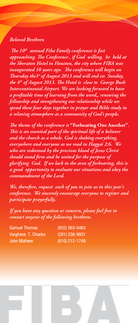 Event: The Fellowship of Indian Brethren Families in North America ...